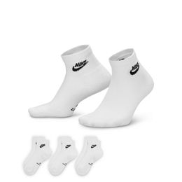 Sportsocken Nike "U NK ED ELVD ANK 3P FUTRA -144", Damen, Gr. XL (46/50), multi, color2, Obermaterial: 69% Baumwolle, 29% Polyester, 2% Elasthan, Socken Sportsocken, f&uuml;r Erwachsene, Everyday Essential Socken, leichte, vielseitige Socken