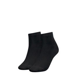 Kurzsocken Tommy Hilfiger "TH WOMEN CASUAL SHORT SOCK 2P", Damen, Gr. 35-38, schwarz, Baumwollmischung, normal, Socken, Mit flacher Zehennaht