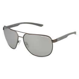 Armani Exchange AX2047S | Herren-Sonnenbrille | Fassung: Vollrand, Rund, Metall, Gun Matt | Glasfarbe: Grau Spiegel Silber