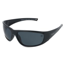Timberland TB00033 | Herren-Sonnenbrille | Fassung: Vollrand, Eckig, Kunststoff, Schwarz Gl&auml;nzend | Glasfarbe: Grau Verlaufend