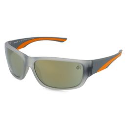 Timberland TB00084 | Herren-Sonnenbrille | Fassung: Vollrand, Eckig, Kunststoff, Grau | Glasfarbe: Braun Verlaufend