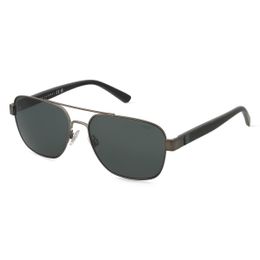 Polo Ralph Lauren 0PH3154 | Herren-Sonnenbrille | Fassung: Vollrand, Quadratisch, Metall, Gun Matt | Glasfarbe: Grau