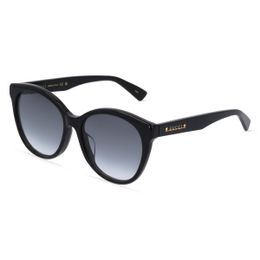 Gucci GG 1171SK | Damen-Sonnenbrille | Fassung: Vollrand, Butterfly, Acetat, Schwarz Gl&auml;nzend | Glasfarbe: Grau Verlaufend