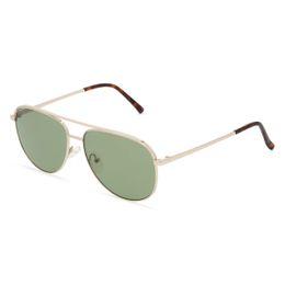 Fielmann BD 523 SUN CL | Herren-Sonnenbrille | Fassung: Vollrand, Pilot, Edelstahl, Gold Gl&auml;nzend | Glasfarbe: Gr&uuml;n