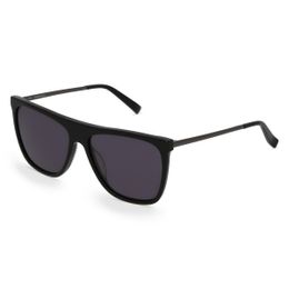 Fielmann MI 019 SUN FA | Herren-Sonnenbrille | Fassung: Vollrand, Quadratisch, Propionat, Schwarz | Glasfarbe: Grau