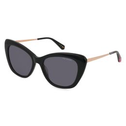 Ted Baker 1742 | Unisex-Sonnenbrille | Fassung: Vollrand, Quadratisch, Acetat, Schwarz | Glasfarbe: Grau