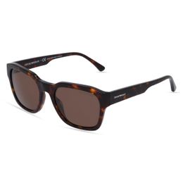 Emporio Armani EA 4175 | Herren-Sonnenbrille | Fassung: Vollrand, Quadratisch, Kunststoff, Havanna Gl&auml;nzend | Glasfarbe: Braun