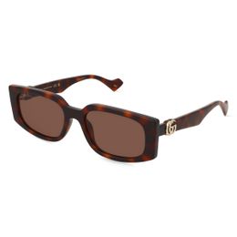Gucci GG1534S | Unisex-Sonnenbrille | Fassung: Vollrand, Quadratisch, Acetat Spritzguss, Havanna | Glasfarbe: Braun