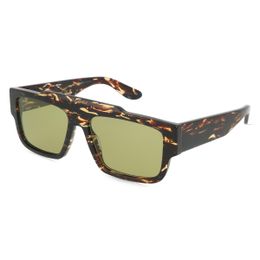 Gucci GG1460S | Unisex-Sonnenbrille | Fassung: Vollrand, Quadratisch, Acetat, Havanna | Glasfarbe: Gr&uuml;n
