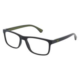 Emporio Armani EA3147 Brille Herren | Fassung: Vollrand, Eckig, Schwarz Matt