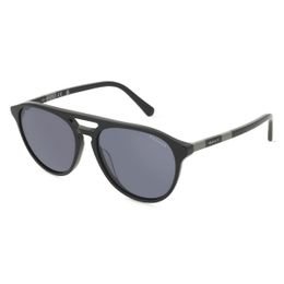 Gant GA7223 | Herren-Sonnenbrille | Fassung: Vollrand, Pilot, Acetat, Schwarz Gl&auml;nzend | Glasfarbe: Grau