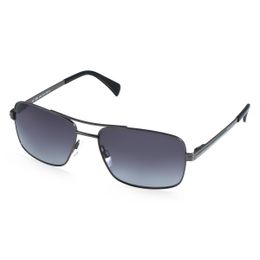 Fielmann OBRA 446 SUN FLEX CL | Herren-Sonnenbrille | Fassung: Vollrand, Quadratisch, Metall, Gun | Glasfarbe: Grau