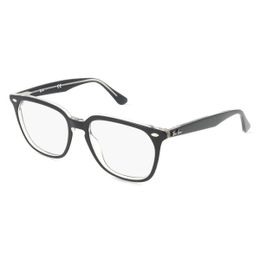 Ray-Ban RB 4362 V Brille Herren | Fassung: Vollrand, Quadratisch, Schwarz Kristall