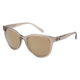 Armani Exchange 0AX4144SU | Damen-Sonnenbrille | Fassung: Vollrand, Cat Eye, Acetat Spritzguss, Braun Transparent | Glasfarbe: Blaugrau Spiegel Gold