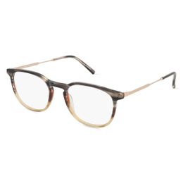 Fielmann BE 008 FA Brille Herren | Fassung: Vollrand, Panto, Grau Beige