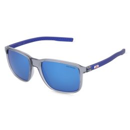 Julbo J5719420 | Unisex-Sonnenbrille | Fassung: Vollrand, Eckig, Kunststoff, Grau Transparent | Glasfarbe: Grau