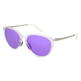 Oakley OO9288 SIELO | Damen-Sonnenbrille | Fassung: Vollrand, Rund, Acetat, Grau Gl&auml;nzend | Glasfarbe: Violett