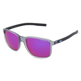 Julbo J5719420 | Unisex-Sonnenbrille | Fassung: Vollrand, Eckig, Kunststoff, Grau Schwarz | Glasfarbe: Rot