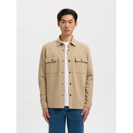 Sweatjacke Selected "SLHJACKIE SWEAT JACKET NOOS", Herren, Gr. M, incense, angeraute Sweatware, Obermaterial: 60% Baumwolle, 40% Polyester, unifarben, regular fit h&uuml;ftlang, Rundhals, angesetztes B&uuml;ndchen, Sweatjacken Sweatjacke