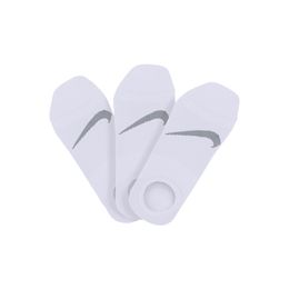 F&uuml;&szlig;linge Nike, Damen, Gr. L (42/45), wei&szlig; (3x wei&szlig;), Elasthan, Nylon, unifarben mit Farbeinsatz, elastisch, Socken, mit atmungsaktivem Mesh