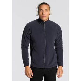 Fleecejacke CMP, Herren, Gr. 54, blau (antracite), Obermaterial: 100% Polyester, normal, Jacken Fleecejacke, w&auml;rmend, &Uuml;bergangsjacke