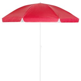 Kingsleeve Sonnenschirm Cyprus Rot 180cm UV-Schutz 50+ Neigefunktion