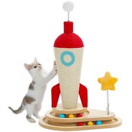 Pawz Road 3-in-1 Raketen-Kratzspielzeug 63 cm