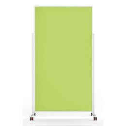 MAGNETOPLAN mobile Moderationstafel VarioPin White, Hoch-/Querformat, 2-seitig nutzbar, B 1000 x H 1800 mm, Filz/Aluminium, gr&uuml;n/wei&szlig;
