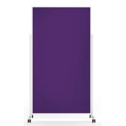 MAGNETOPLAN mobile Moderationstafel VarioPin White, Hoch-/Querformat, 2-seitig nutzbar, B 1000 x H 1800 mm, Filz/Aluminium, violett/wei&szlig;