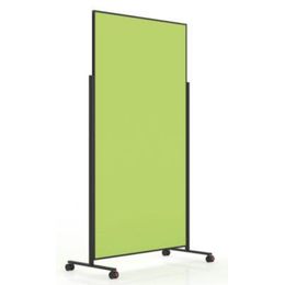 MAGNETOPLAN mobile Moderationstafel VarioPin Black, Hoch-/Querformat, 2-seitig nutzbar, B 1000 x H 1800 mm, Filz/Aluminium, gr&uuml;n/schwarz