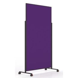 MAGNETOPLAN mobile Moderationstafel VarioPin Black, Hoch-/Querformat, 2-seitig nutzbar, B 1000 x H 1800 mm, Filz/Aluminium, violett/schwarz