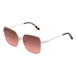 Fielmann BD 539 SUN FA OLIVIA | Damen-Sonnenbrille | Fassung: Vollrand, Butterfly, Edelstahl, Gold Gl&auml;nzend | Glasfarbe: Rosebraun Verlaufend