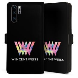 DeinDesign Huawei P30 Pro Handy Klapph&uuml;lle Handyh&uuml;lle aus Kunst Leder schwarz Flip Case Official Licensed Product Wincent Weiss Music Sideflip mit langer Lasche