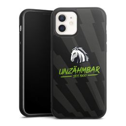 DeinDesign iPhone 12 Handy Gallery Case Handyh&uuml;lle 9H Geh&auml;rtetes Glas R&uuml;ckseite H&uuml;lle Horse Borussia M&ouml;nchengladbach Official Licensed Product Gallery Case