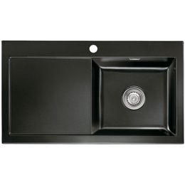 Systemceram Sp&uuml;le Mera 90, Schwarz, Keramik, 90x20x51 cm, K&uuml;chen, K&uuml;chenausstattung, K&uuml;chensp&uuml;len, Edelstahlsp&uuml;le