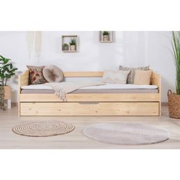 Livetastic Ausziehbett 837349 Melinda, Kiefer, Holz, Kiefer, massiv, H&ouml;he ca. 12 cm, 90x200 cm, Fsc, nur f&uuml;r Rollroste geeignet, Kinder- & Jugendzimmer, Kinderm&ouml;bel, Kinderbetten, Ausziehbetten