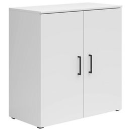 Milino Kommode, Wei&szlig;, Kunststoff, 2 F&auml;cher, 80x83x40 cm, FSC Mix, Typenauswahl, Beim&ouml;bel erh&auml;ltlich, stehend, h&auml;ngend, Wohnzimmer, Kommoden & Sideboards, Kommoden