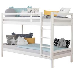 Livetastic Etagenbett Ticaa 888464 Rene, Wei&szlig;, Holz, Kiefer, vollmassiv, H&ouml;he ca. 16 cm, 90x200 cm, nur f&uuml;r Rollroste geeignet, Kinder- & Jugendzimmer, Kinderm&ouml;bel, Kinderbetten, Etagenbetten