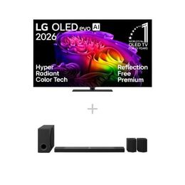LG 65 &Prime; OLED evo AI G69 4K Smart TV 2026 + 9.1.5Kanal Home Theater Soundbar DS95AR mit SurroundSound und R&uuml;cklautsprechern OLED65G69LS.DS95001