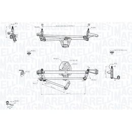 MAGNETI MARELLI Wischergest&auml;nge 085570707010 vorne f&uuml;r Opel Citro&euml;n/Peugeot