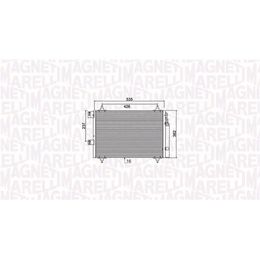 MAGNETI MARELLI Kondensator, Klimaanlage 350203936000 f&uuml;r Citro&euml;n/Peugeot