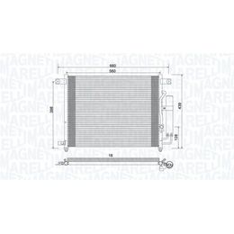 MAGNETI MARELLI Kondensator, Klimaanlage 350203943000 f&uuml;r CHEVROLET DAEWOO