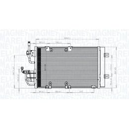 MAGNETI MARELLI Kondensator, Klimaanlage 350203771000 f&uuml;r Opel Vaughall