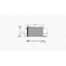 MAGNETI MARELLI Kondensator, Klimaanlage 350203840000 f&uuml;r VAG