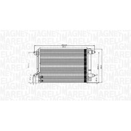 MAGNETI MARELLI Kondensator, Klimaanlage 350203845000 f&uuml;r VAG