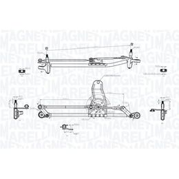 MAGNETI MARELLI Wischergest&auml;nge 085570729010 vorne f&uuml;r BMW