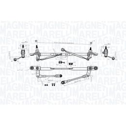 MAGNETI MARELLI Wischergest&auml;nge 064011002010 vorne f&uuml;r Fiat