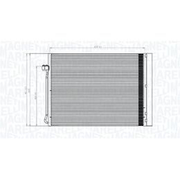 MAGNETI MARELLI Kondensator, Klimaanlage 350203795000 f&uuml;r BMW