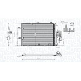 MAGNETI MARELLI Kondensator, Klimaanlage 350203770000 f&uuml;r Opel Vaughall