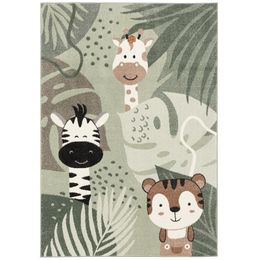 Pergamon Kinder, Gr&uuml;n, Textil, Animalprint, 80x150 cm, Teppiche & B&ouml;den, Teppiche, Teppich Kinderzimmer